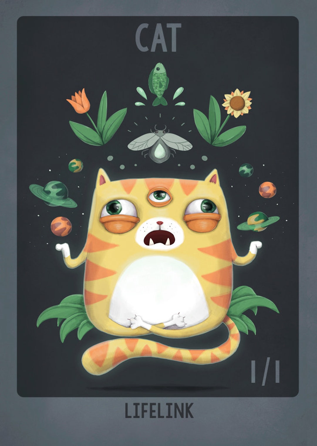 Cat 2 Lifelink Custom Token for Magic the Gathering MTG - Etsy