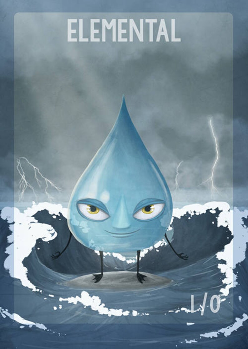 Elemental 2 blue custom Token for Magic the Gathering MTG - Etsy France