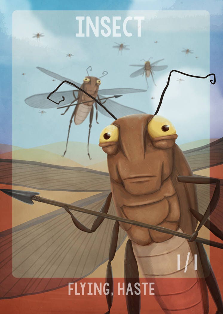 Insect 2 Red Blue Custom Token for Magic the Gathering - Etsy Canada