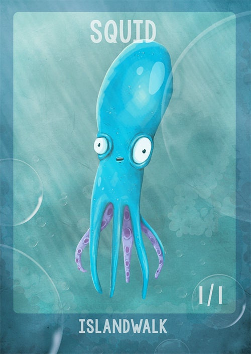 Squid Custom Token for Magic the Gathering, MTG - Etsy Sweden