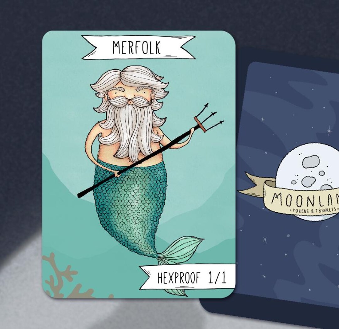 5 Merfolk #1 Tokens With Hexproof for Magic the Gathering, MTG - Etsy