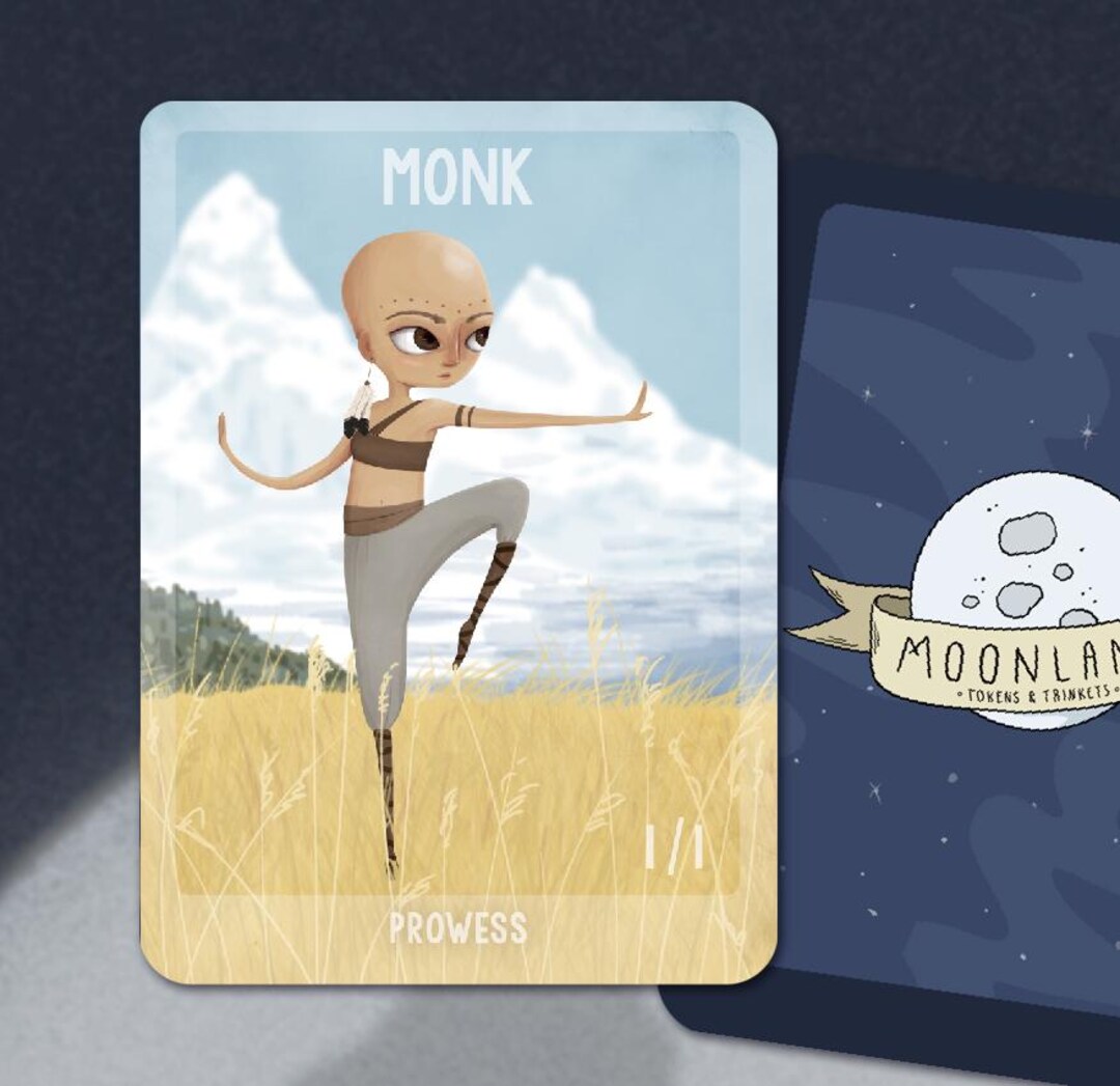 5 Monk Tokens for Monastery Mentor, Magic the Gathering, MTG - Etsy