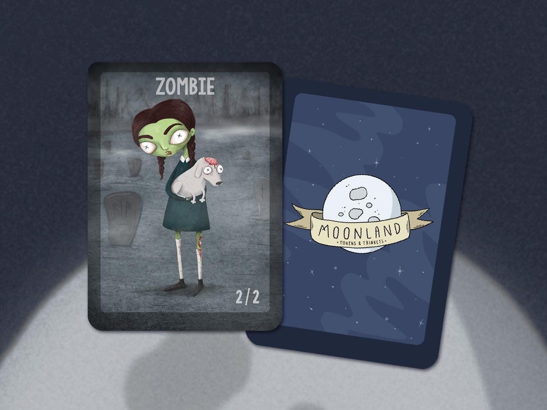Zombie 1 Black Token for Magic the Gathering, MTG - Etsy Sweden