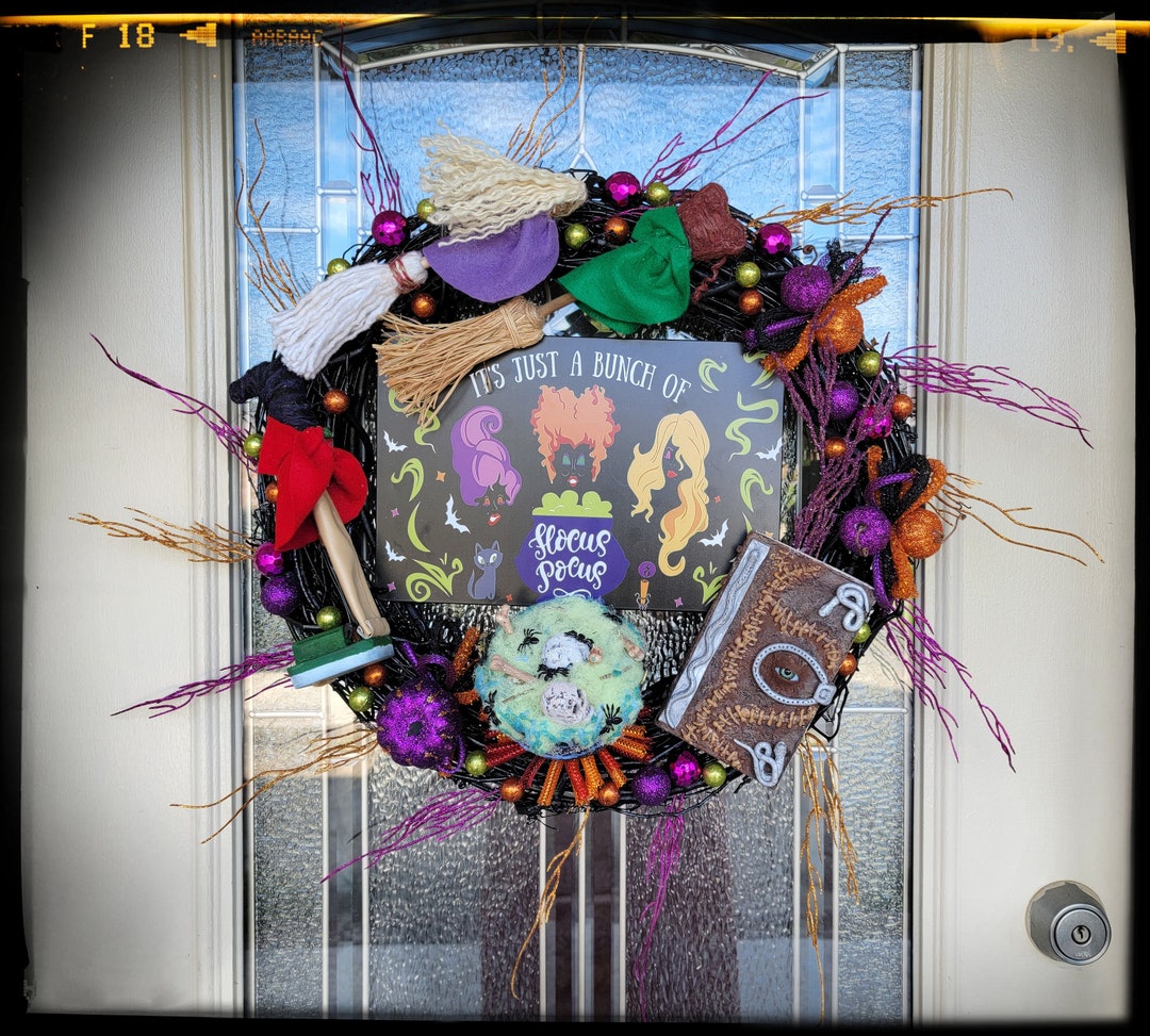 Hocus Pocus Wreath, Halloween Wreath, Disney Hocus Pocus Wreath, Hocus ...