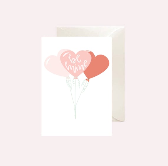 Be Mine Valentine Printable Card Instant Download | Etsy