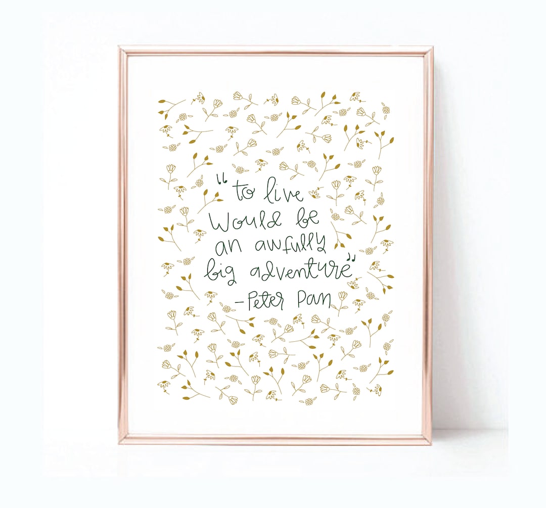 Printable Poster - Peter Pan Quote- Printable Wall Art- Instant ...