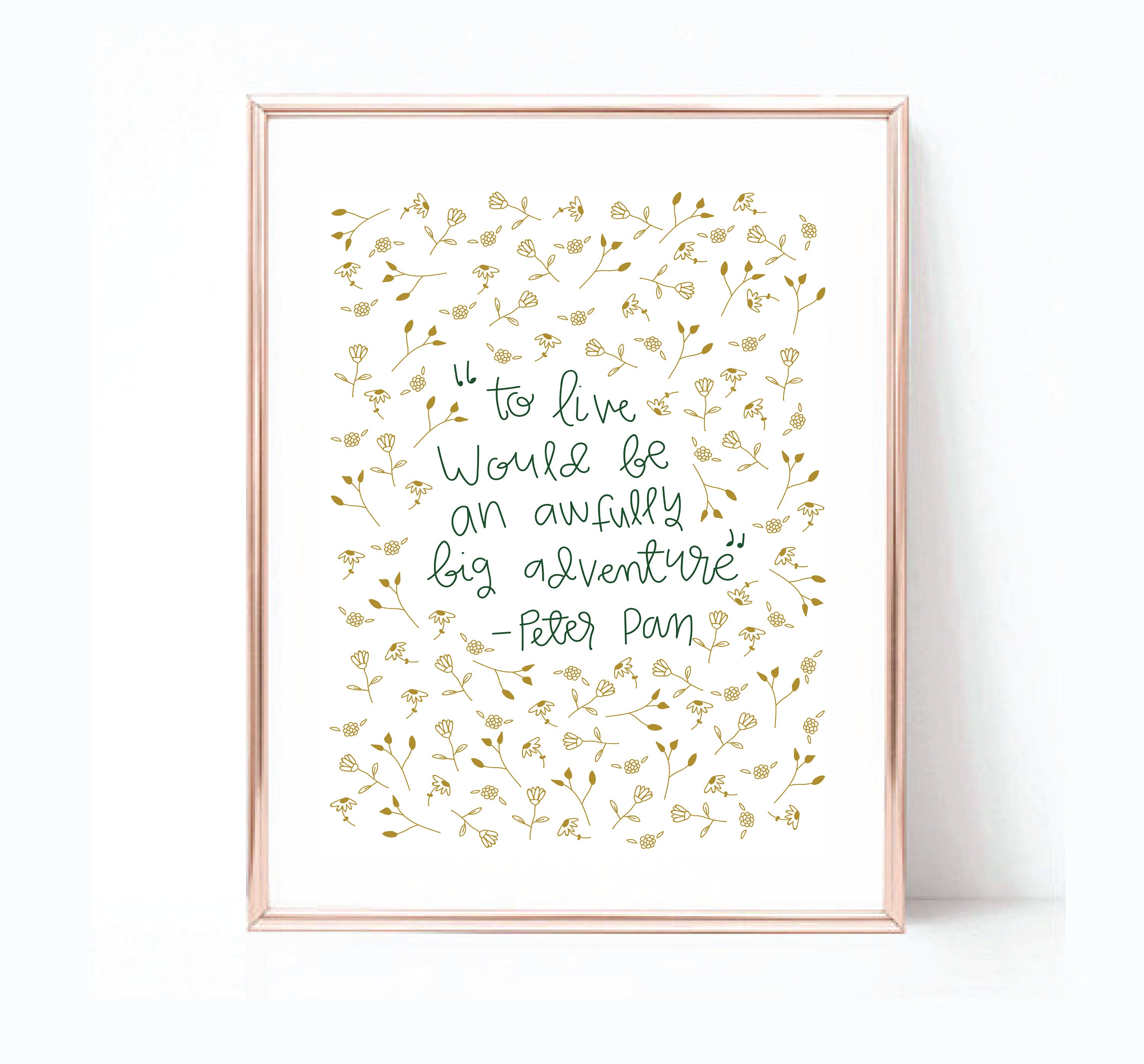 Printable Poster - Peter Pan Quote- Printable Wall Art- Instant ...