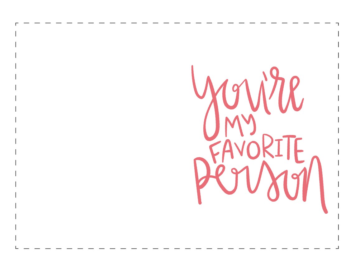 You're My Favorite Person - Printable Card - Printable Valentine ...