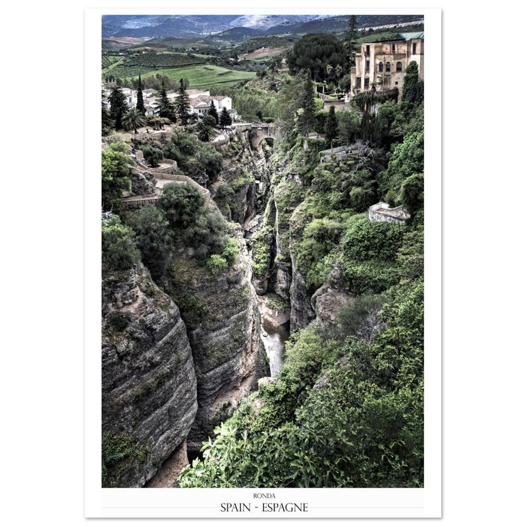 Ronda Spain - Iconic Rock Formation - Roman Bridge - Wall Art Print - Etsy