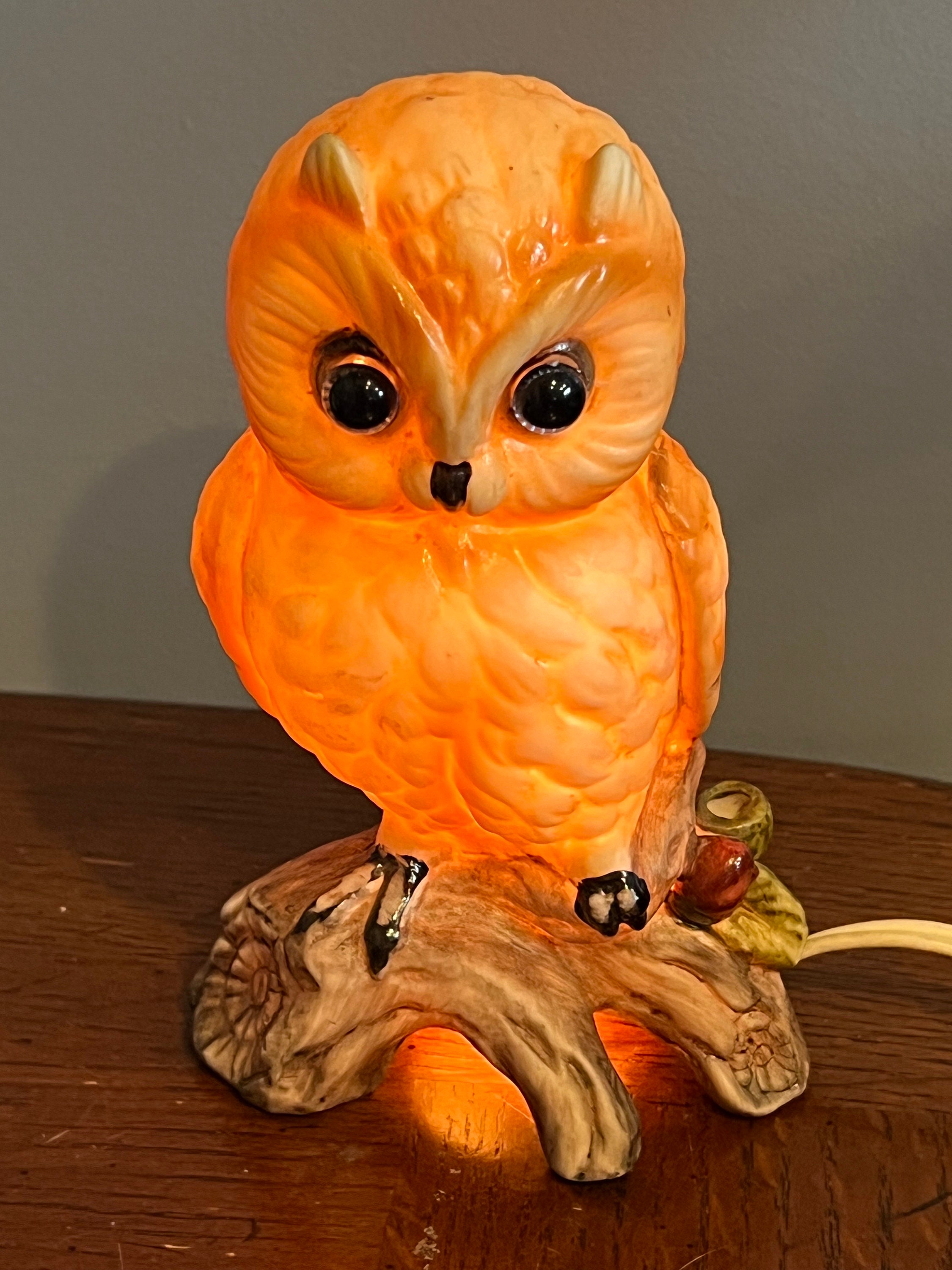 Stained Glass Owl Lamp
