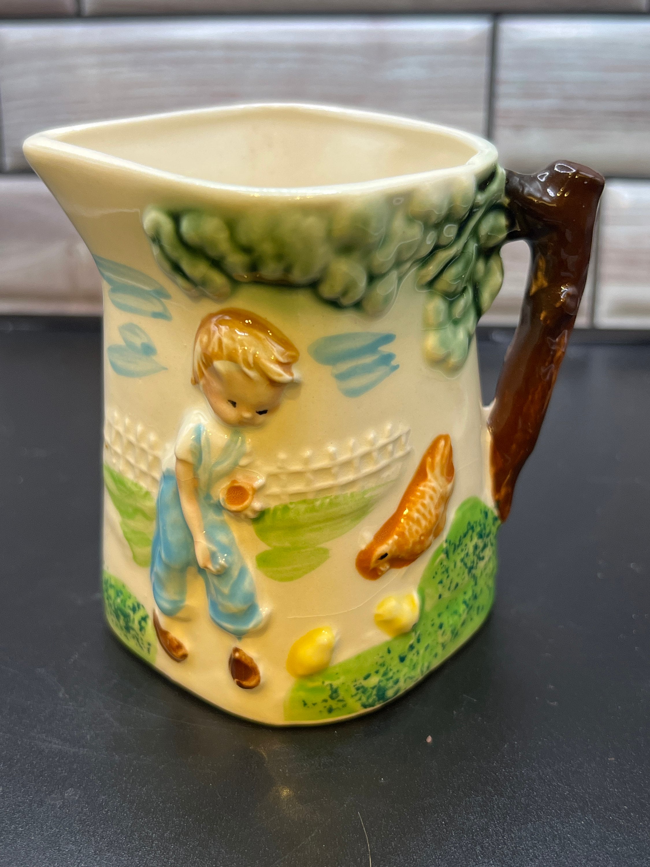 Vintage Occupied Japan Creamer/pitcher 3.5 With Boy Feeding - Etsy