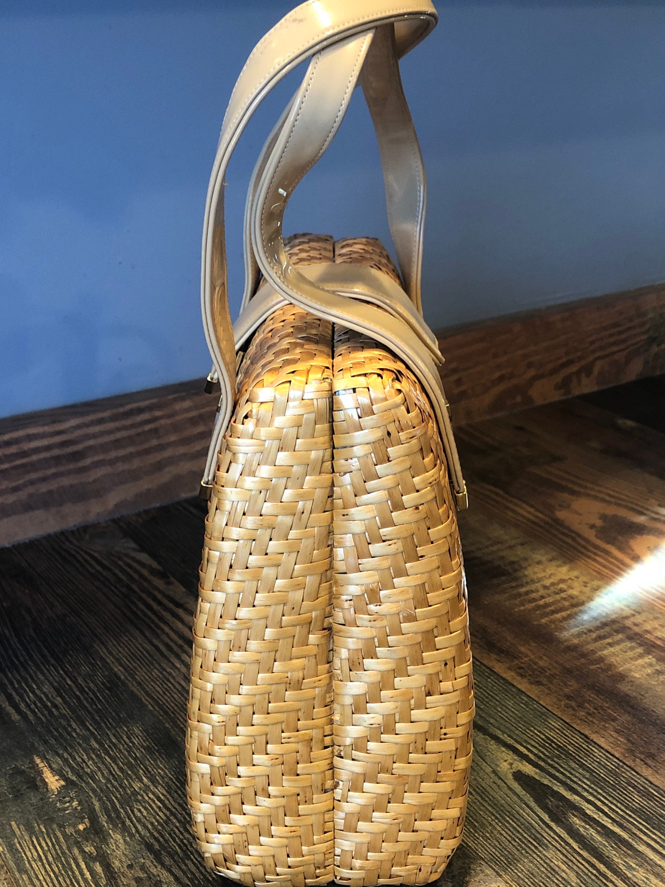 Vintage 1960s Koret Rattan/wicker Box Purse - Etsy