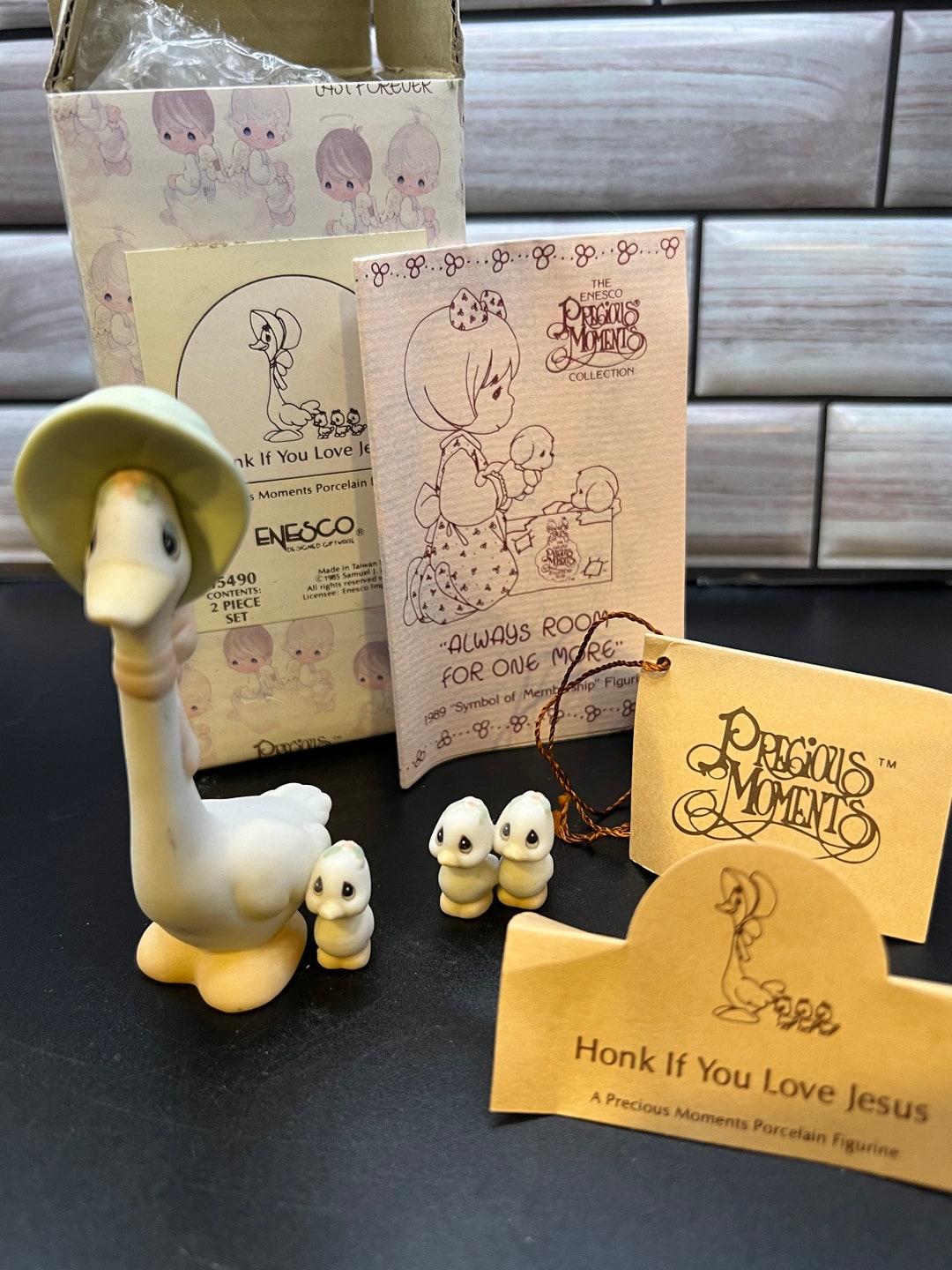 Vintage 1985 Enesco Precious Moments honk If You Love Jesus Porcelain ...