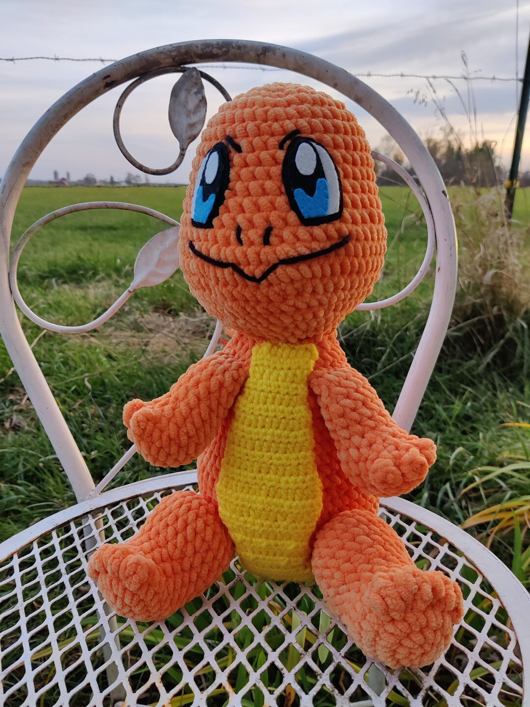 Charmander Inspired Plushie Orange Fire Dinosaur Orange Dinosaur ...
