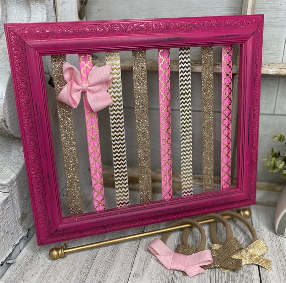 Hot Pink Bow Frame Hot Pink Nursery Decor Bow Holder - Etsy