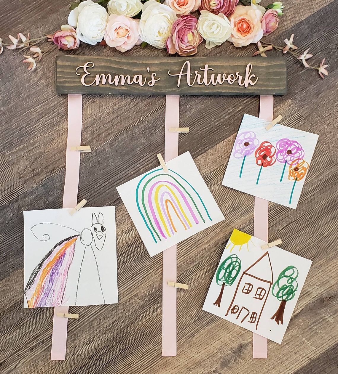 Custom Name Board Custom Kids Art Display Personalized Art | Etsy