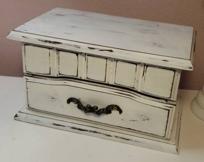 Retro Jewelry Box White Jewelry Box Girl's Jewelry Box - Etsy