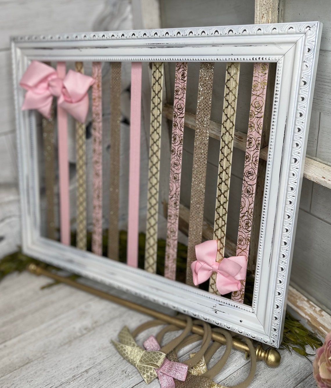 Newborn Gift Girls Bow Holder Girl Nursery Decor Ornate - Etsy