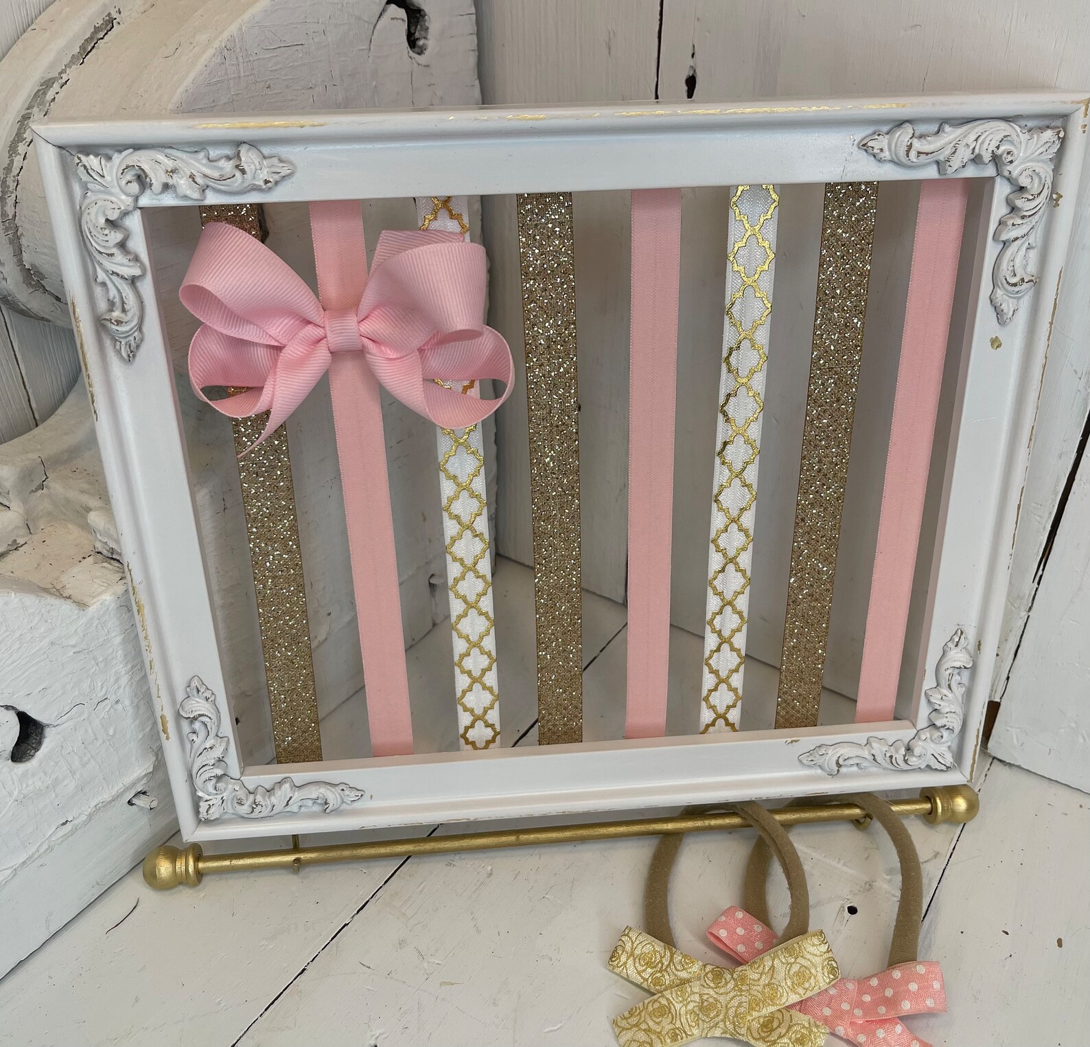 Ornate Bow Frame White Bow Frame Nursery Ideas Baby Shower - Etsy