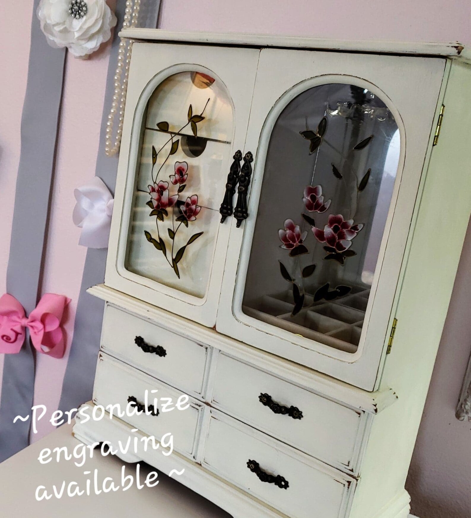 Upcycled Jewelry Box White Jewelry Box Retro Jewerly Box - Etsy