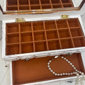 Upcycled Jewelry Box White Jewelry Box Retro Jewerly Box - Etsy