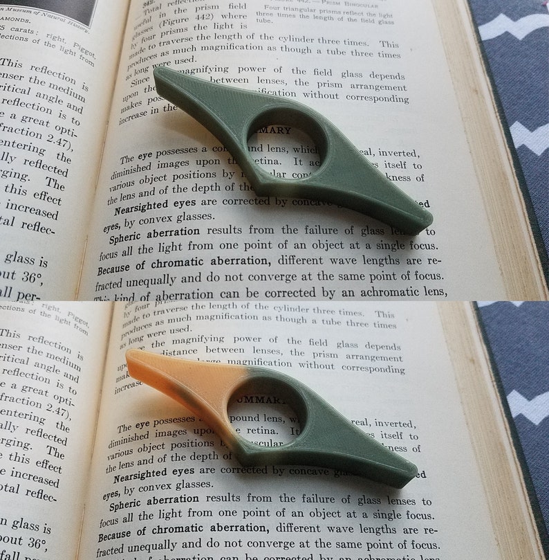 Thumb Book Page Holder, Color Changing and Glitter Colors, 3D Printed ...