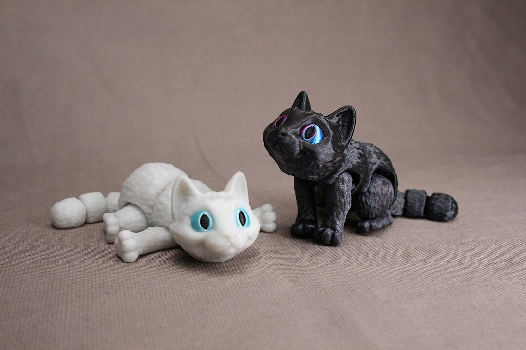 Flexi Kitty Cat, 3dprinted, Articulated, Posable, Fidget Toy - Etsy