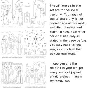 25 Coloring Pages - Birth of Jesus Story (with Words to Tell the Story ...