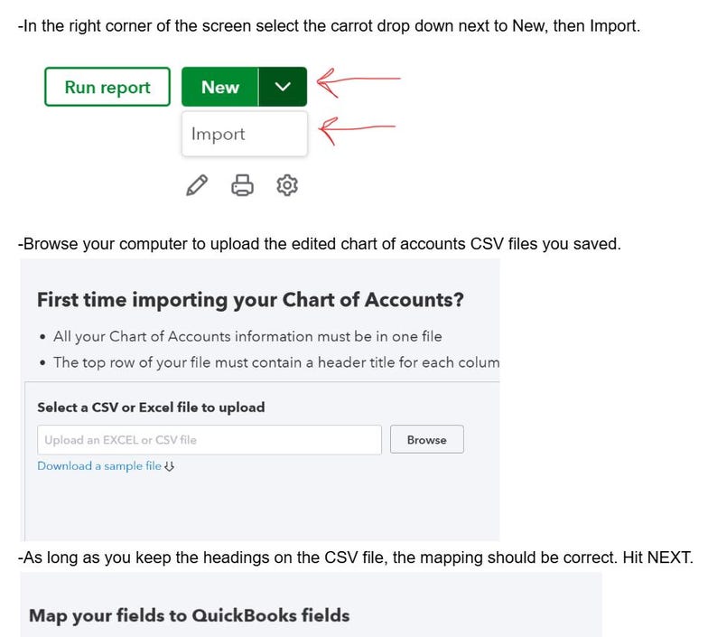 E-commerce Chart of Accounts: Quickbooks Online Bookkeeping Template - Etsy