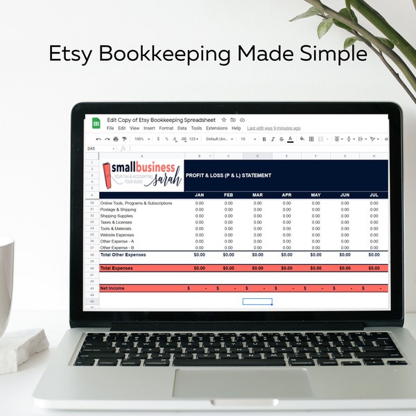 Etsy Income and Expense Tracker - Etsy