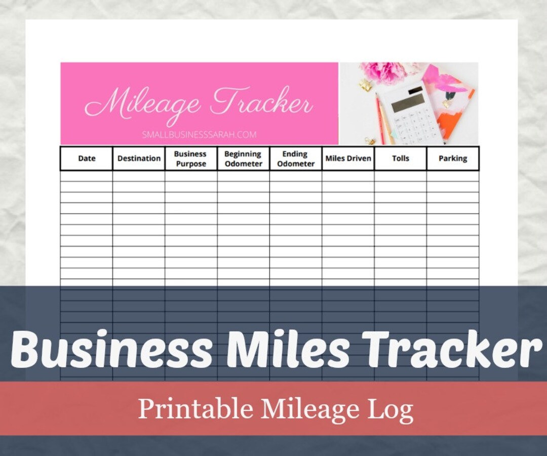 Business Mileage Tracker, Mileage Tax Deduction, Business Planner, 8 ...