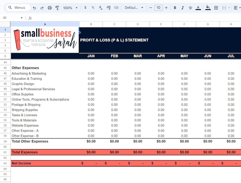 Amazon Seller Bookkeeping Spreadsheet Designed by Accountant Income ...