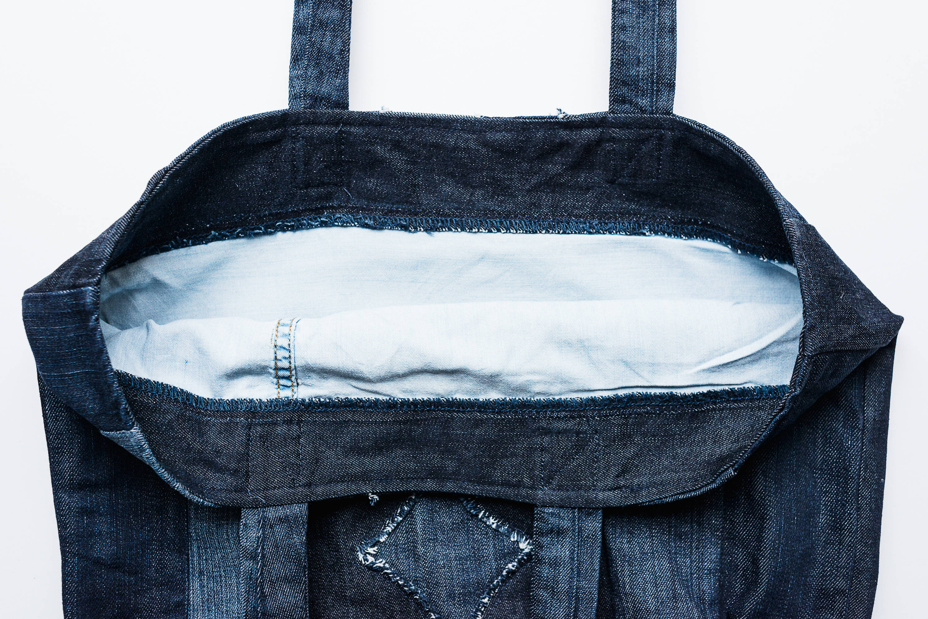 Patchwork Jeans Bag Upcycled Denim Bag Recycled Jeans Bag - Etsy