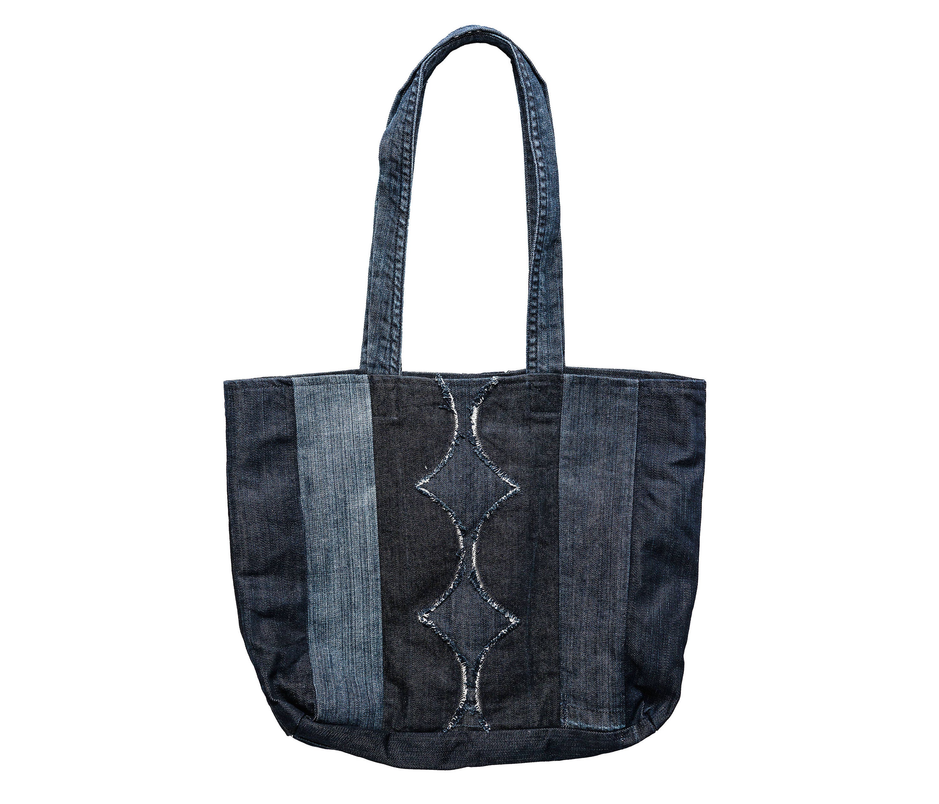 Patchwork Jeans Bag, Upcycled Denim Bag, Recycled Jeans Bag, Denim Shopper, Tote Bag, Vintage ...