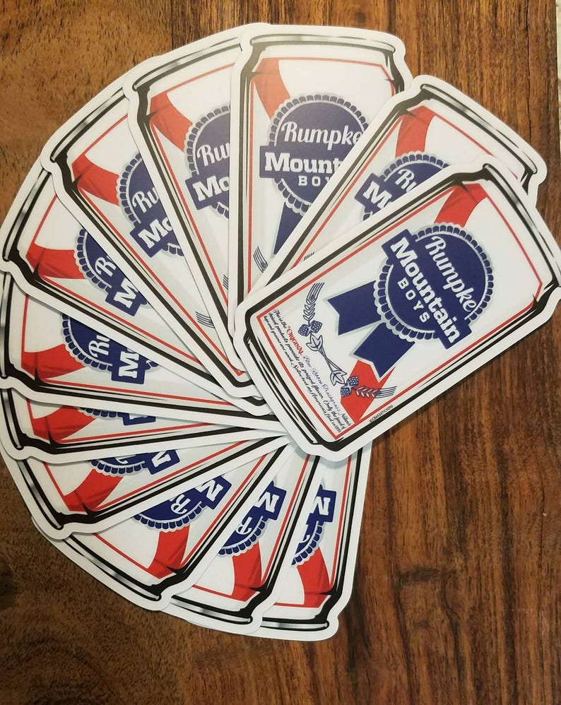Rumpke Mountain Boys PBR Can Sticker | Etsy