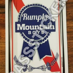 Rumpke Mountain Boys PBR Can Sticker - Etsy