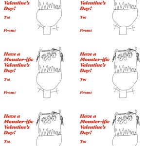 Monster Valentines - Digital Download - Etsy