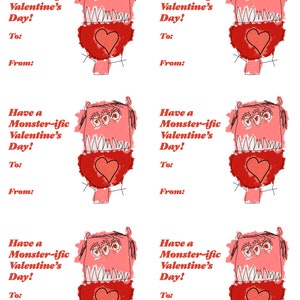 Monster Valentines - Digital Download - Etsy