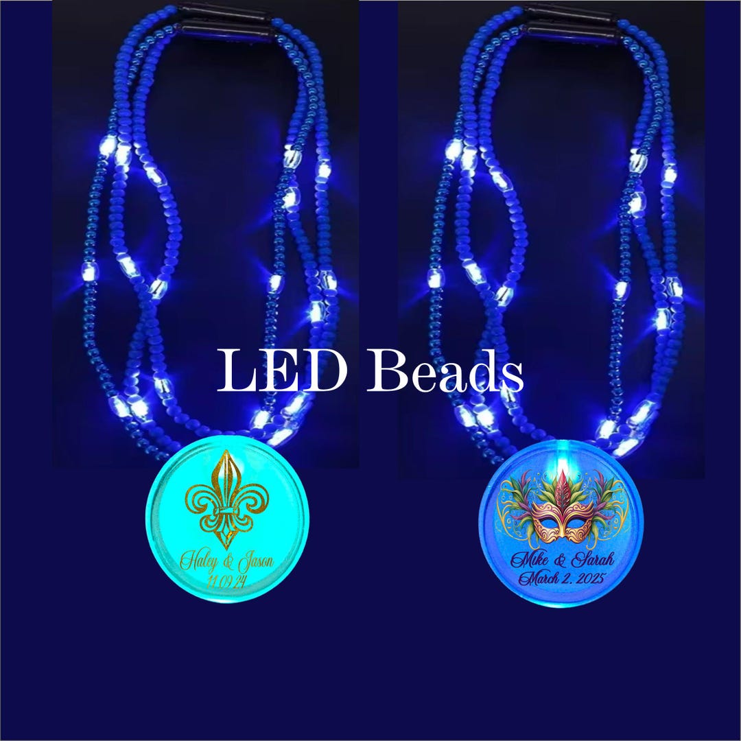 Personalized LED Medallion Beads, Custom Photo Party Favors (dozen) - Etsy