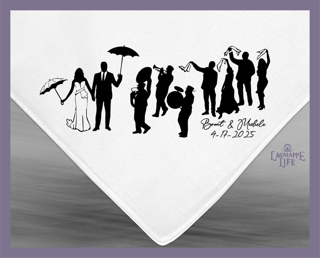 Wedding Jazz Band Handkerchiefs Personalize Second Line Handkerchiefs ...