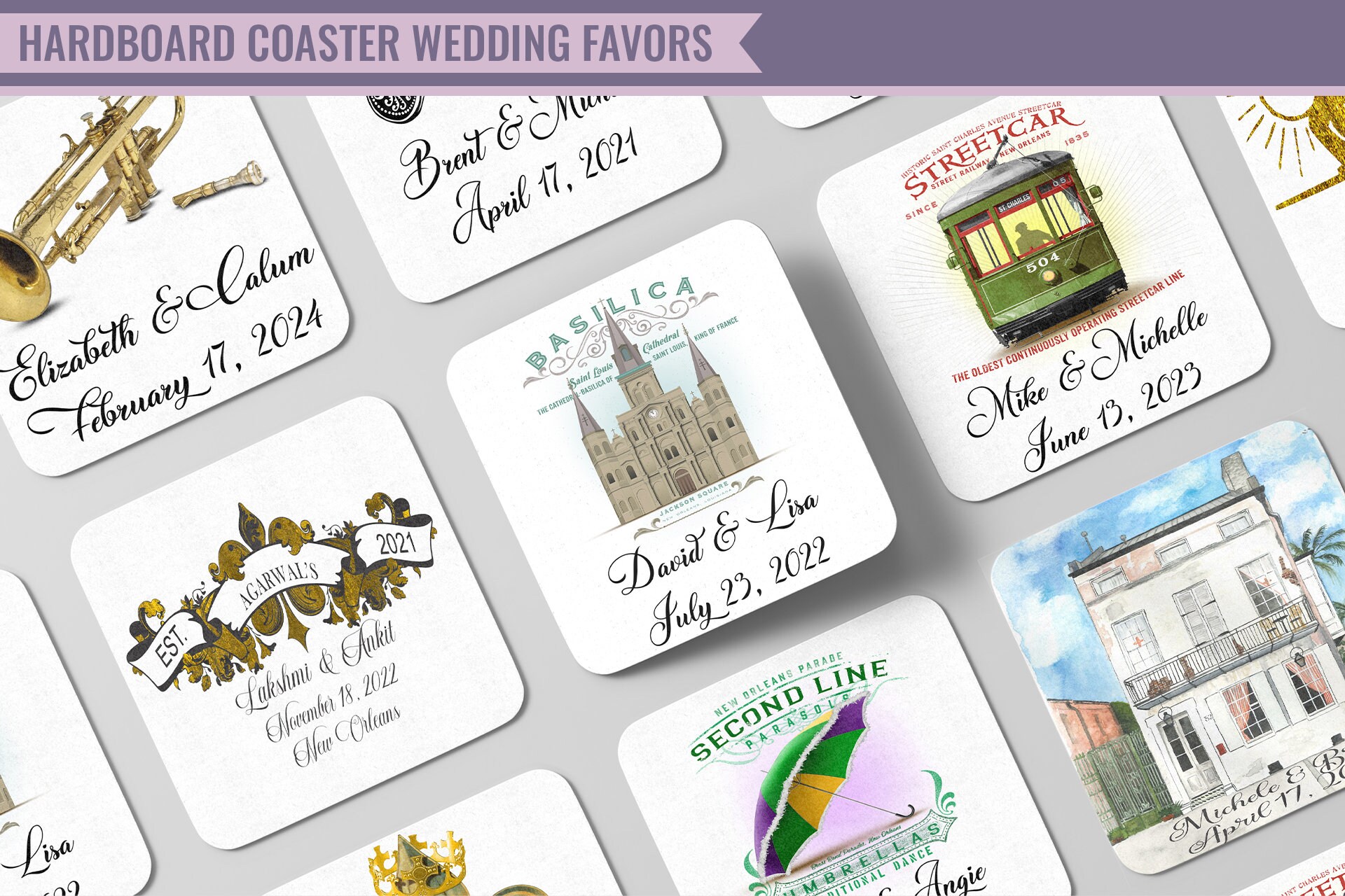 Wedding Coasters Custom Coasters Events Party - Etsy