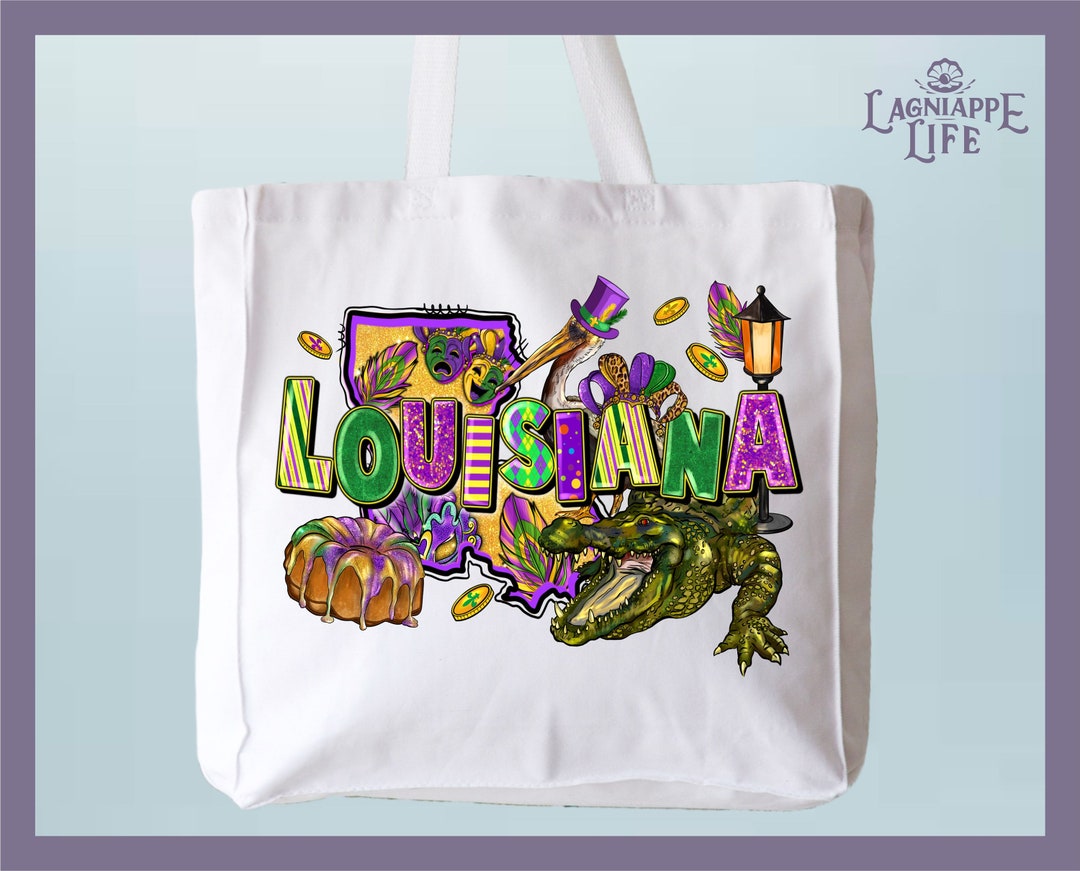 New Orleans Louisiana Mardi Gras Tote Bag - Etsy