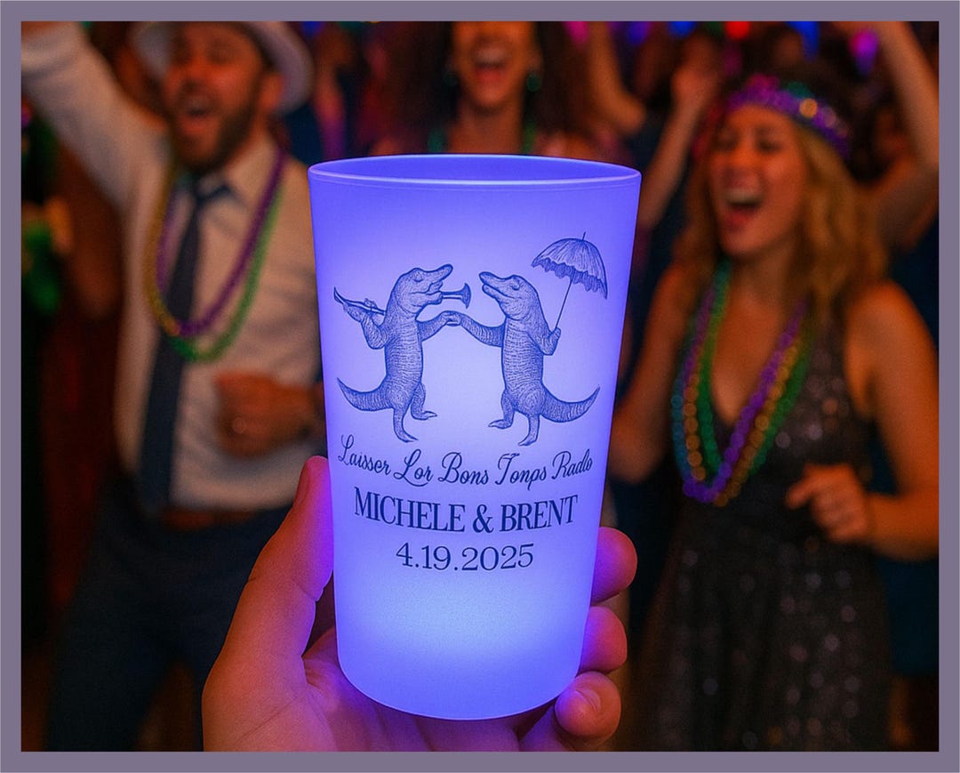 Personalized LED Party Cups, Full Color UV Print, Water Resistant ...