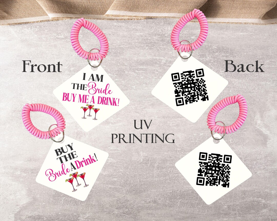 Custom QR Code Bachelorette Bracelet, Venmo Wristband Party Favor - Etsy