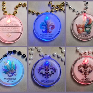 Personalized Flashing Medallion Beads Customize Light up Beads LED ...