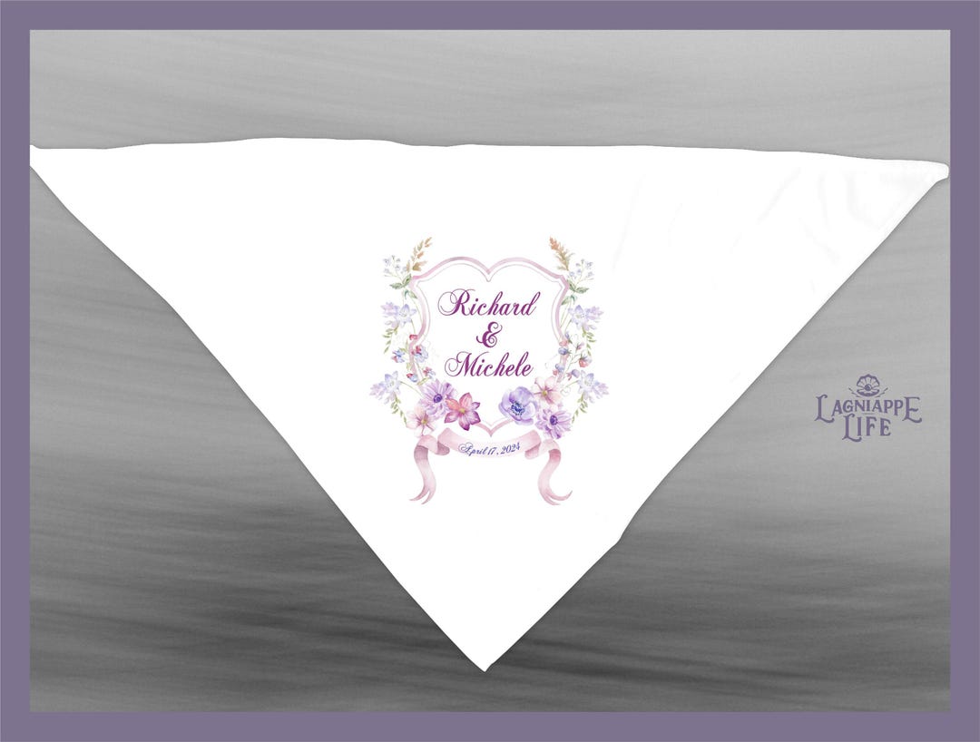 Wedding Monogram Second Line Handkerchief | Personalize Handkerchiefs ...