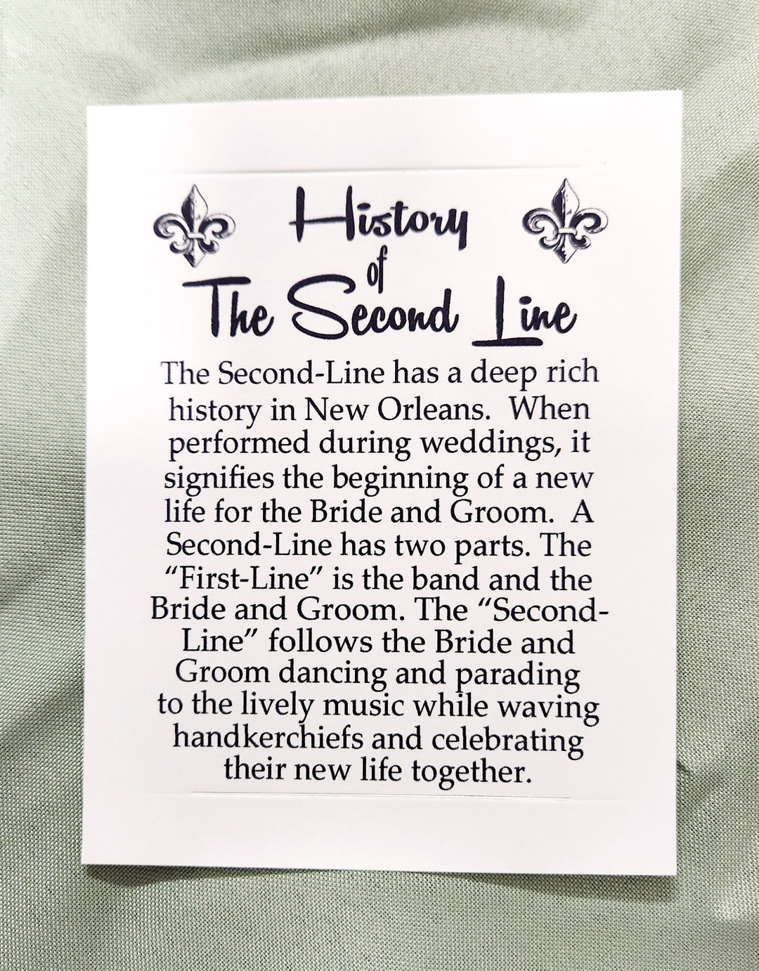 Second Line History Cards History of Second Line Card Second Line Cards ...