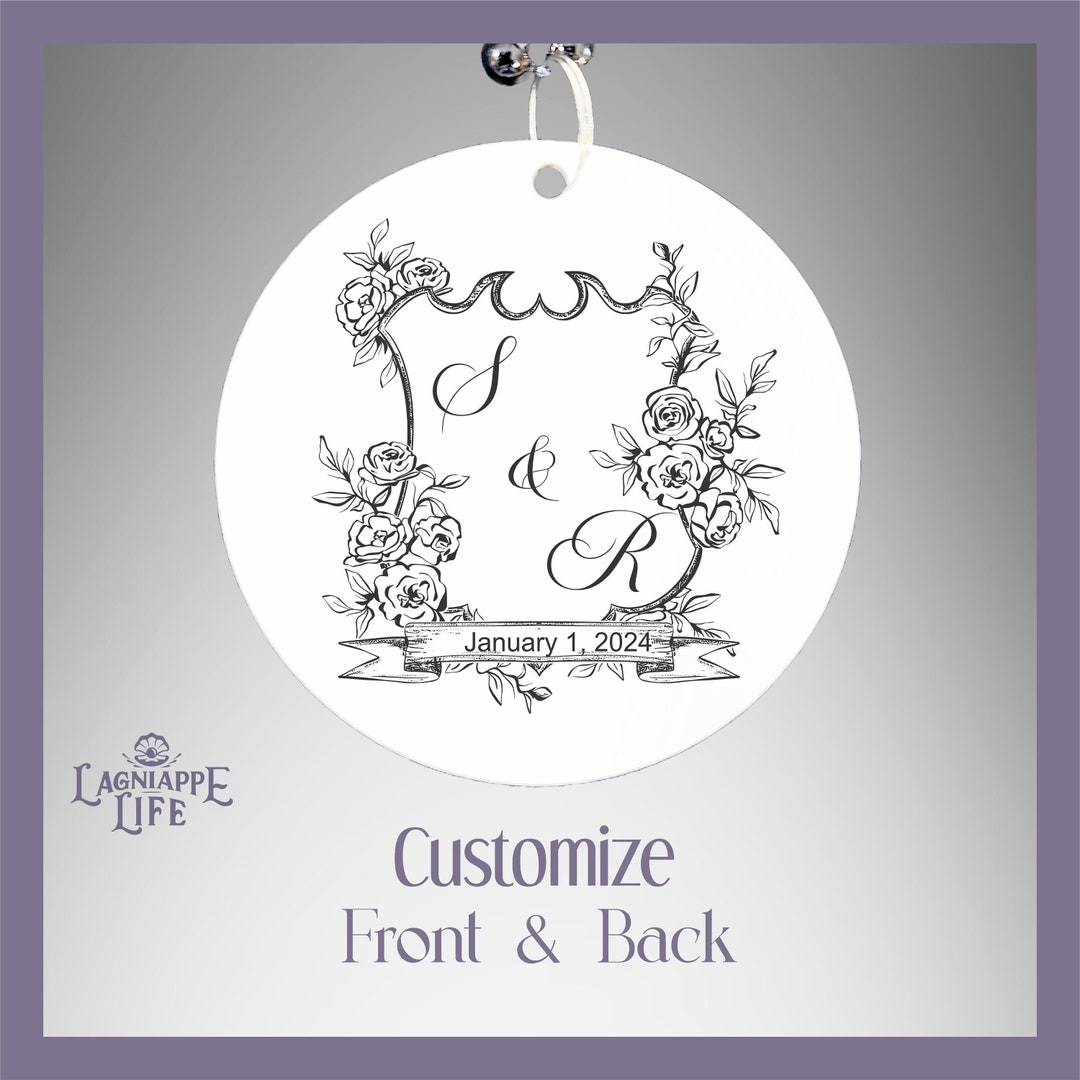 Wedding Crest Logo Beads Custom Wedding Second Line Bead Favors Personalized Beads With Your ...