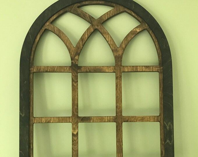 Two Tone Wood Arch - Wooden Arched Window Frame - Heirloom Inset Pane ...