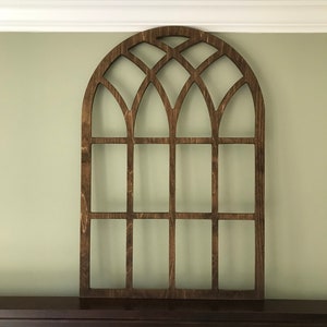 Arched Farmhouse Frame, Faux Window, Stained, Custom Arch Shabby Chic ...